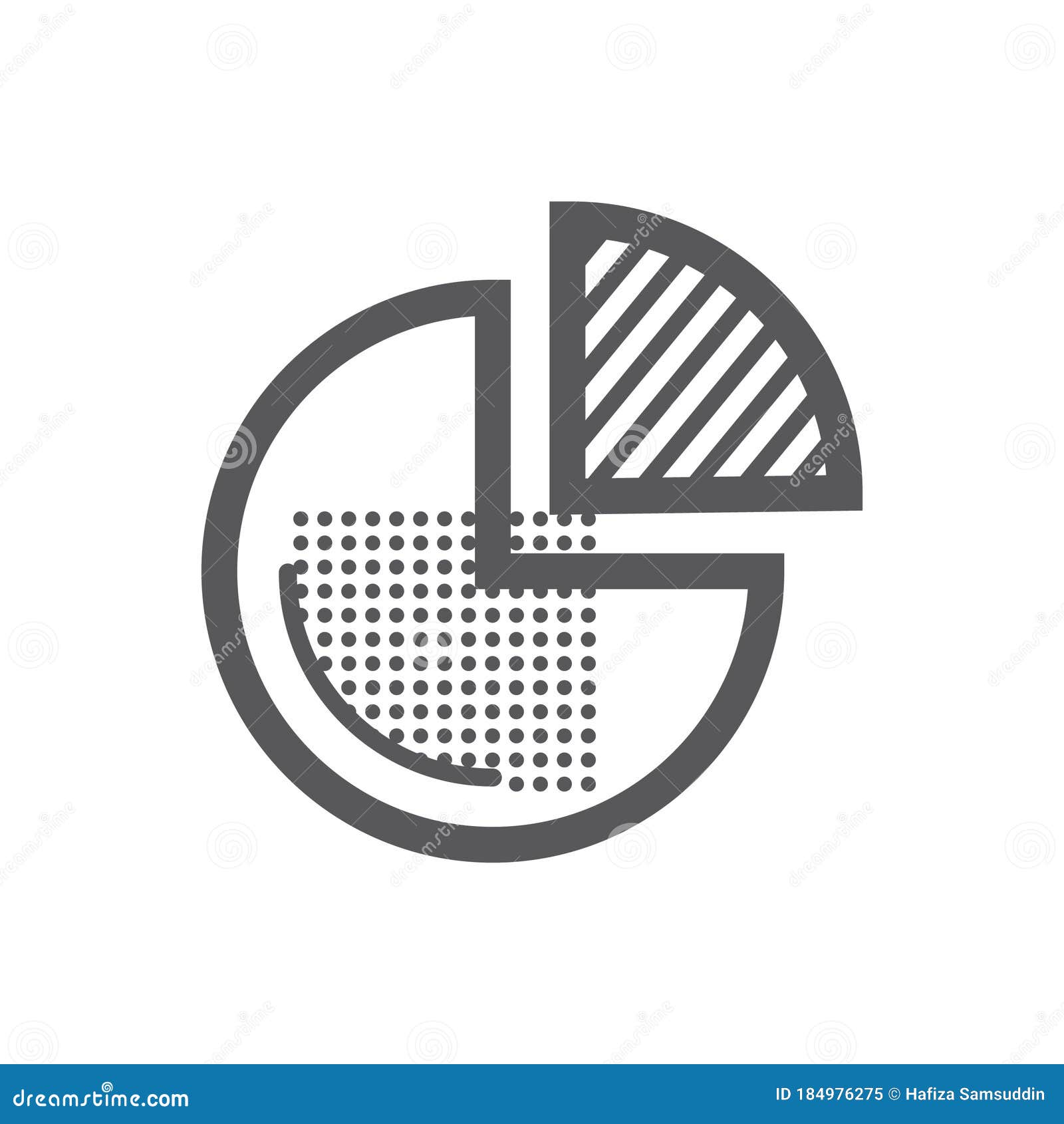 Pie Diagram. Vector Illustration Decorative Design Stock Illustration ...