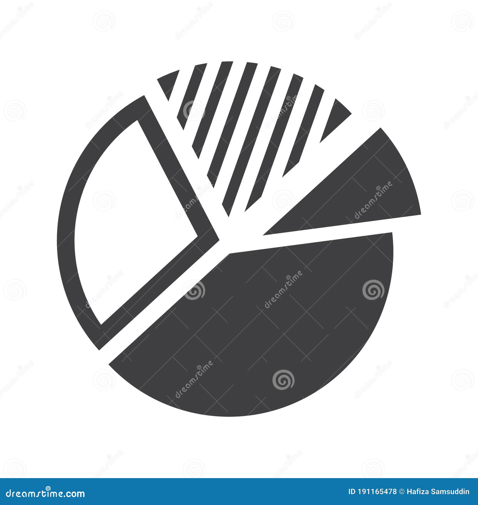 Pie Diagram. Vector Illustration Decorative Design Stock Vector ...