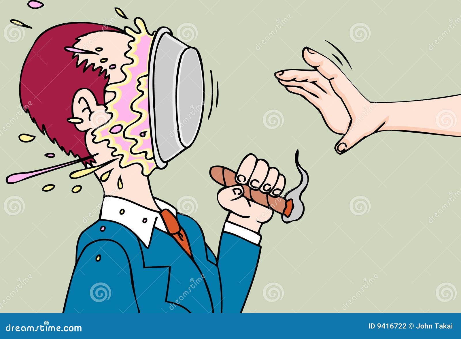 Pie in Face - Guy stock vector. Illustration of smoker - 9416722
