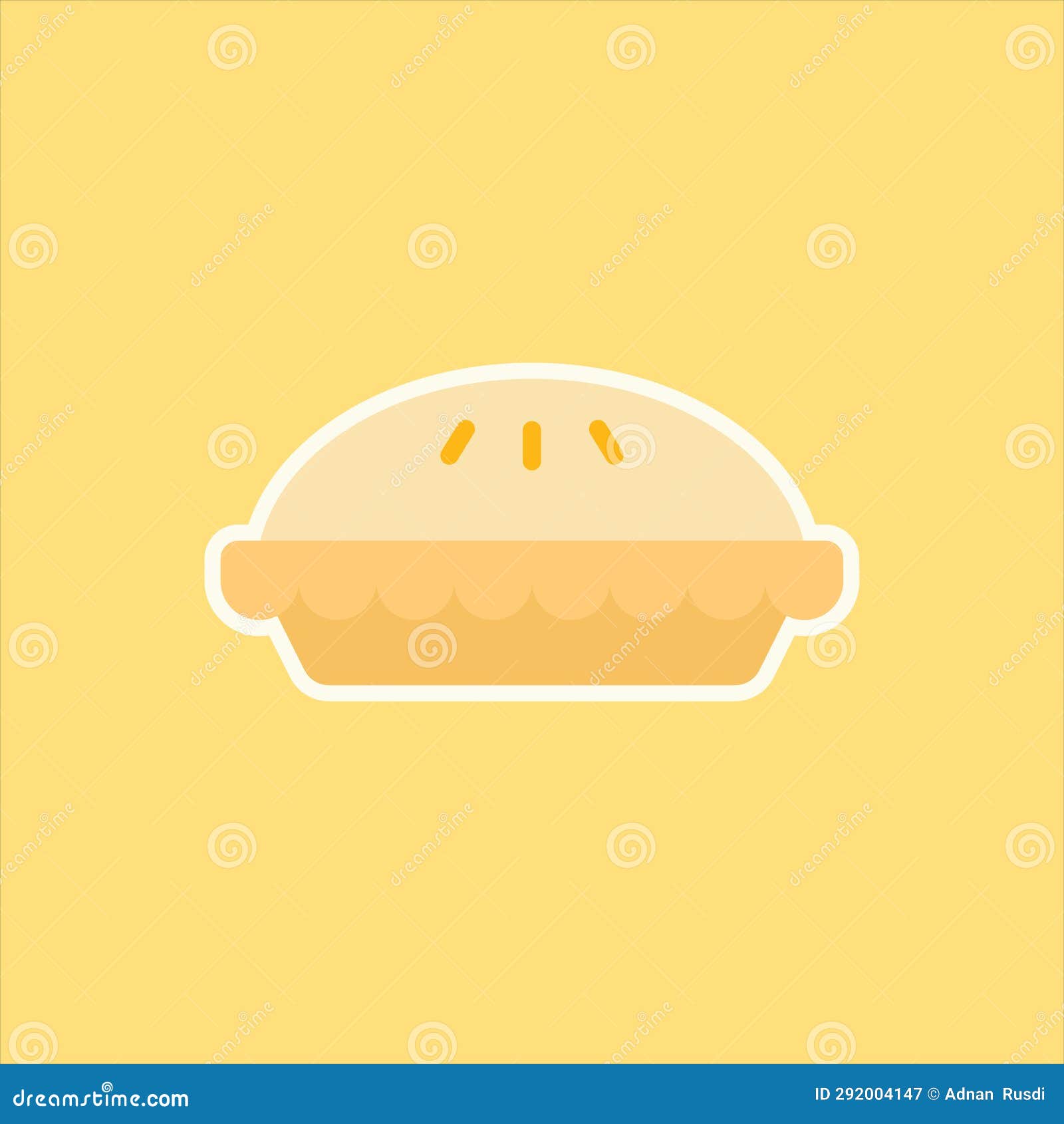 Pie Flat Design Vector Illustration Stock Vector - Illustration of ...