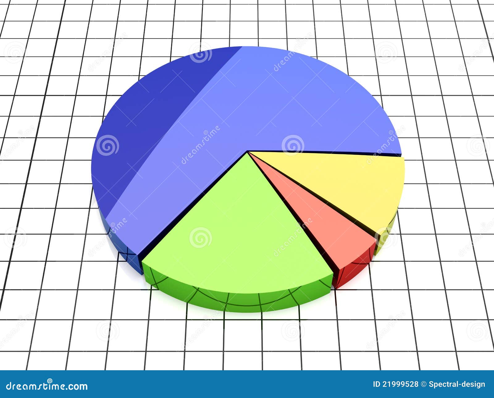 Pie graph stock illustration. Illustration of graph, render - 21999528