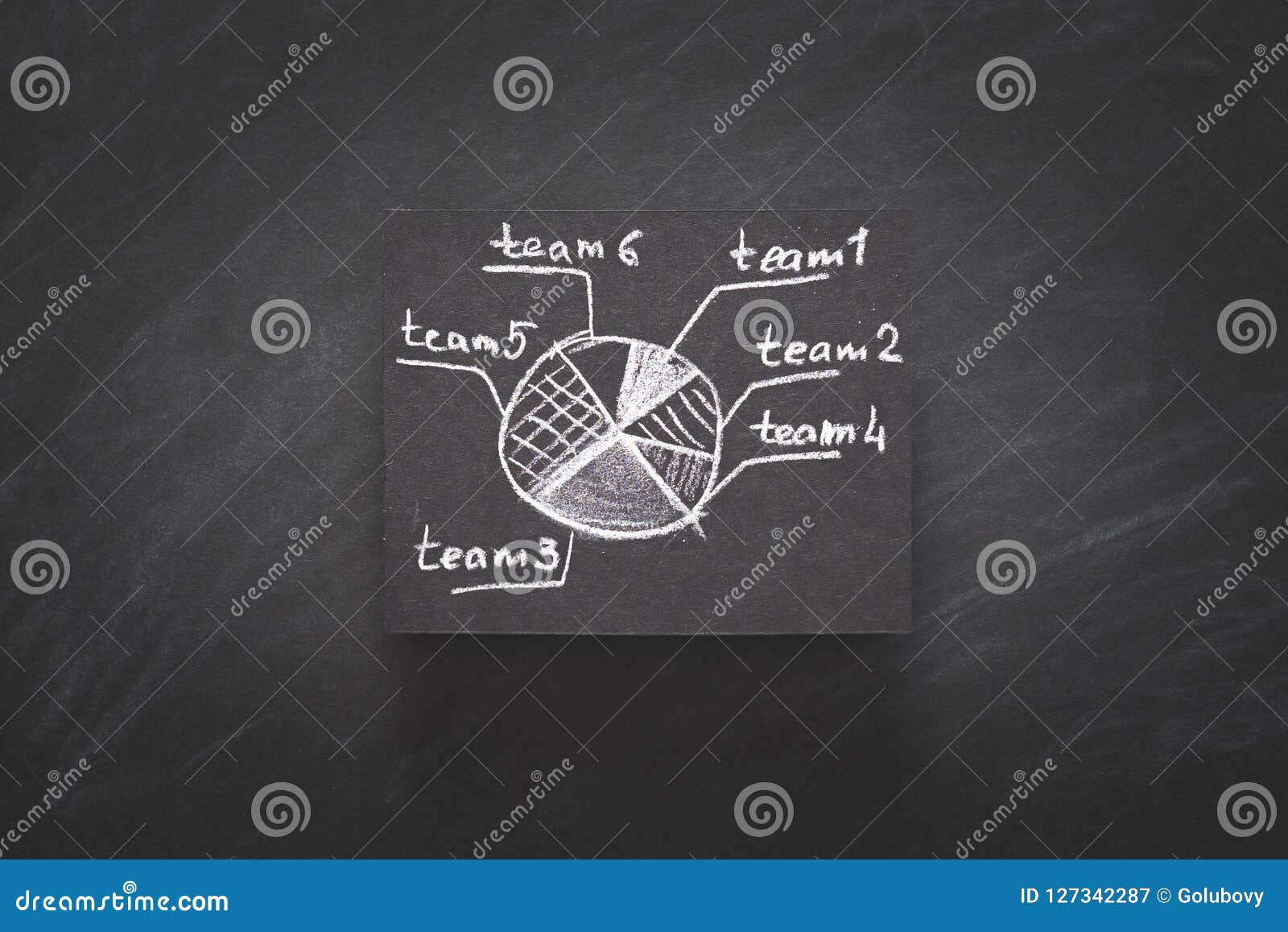 Pie Graph Segment Teamwork Division Delegate Work Stock Image - Image ...