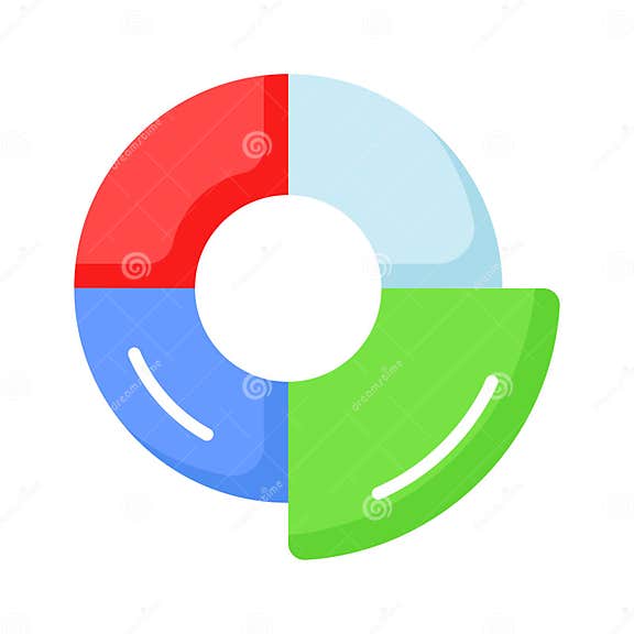 Pie Graph Vector Design in Modern Style, Isolated on White Background Stock Vector ...