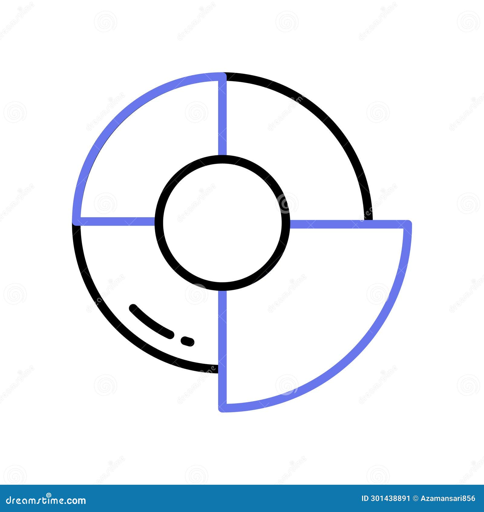 Pie Graph Vector Design in Modern Style, Isolated on White Background ...