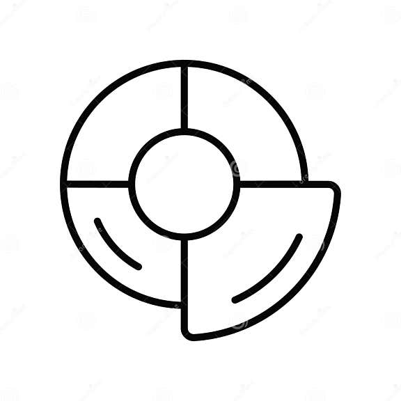 Pie Graph Vector Design in Modern Style, Isolated on White Background Stock Vector ...