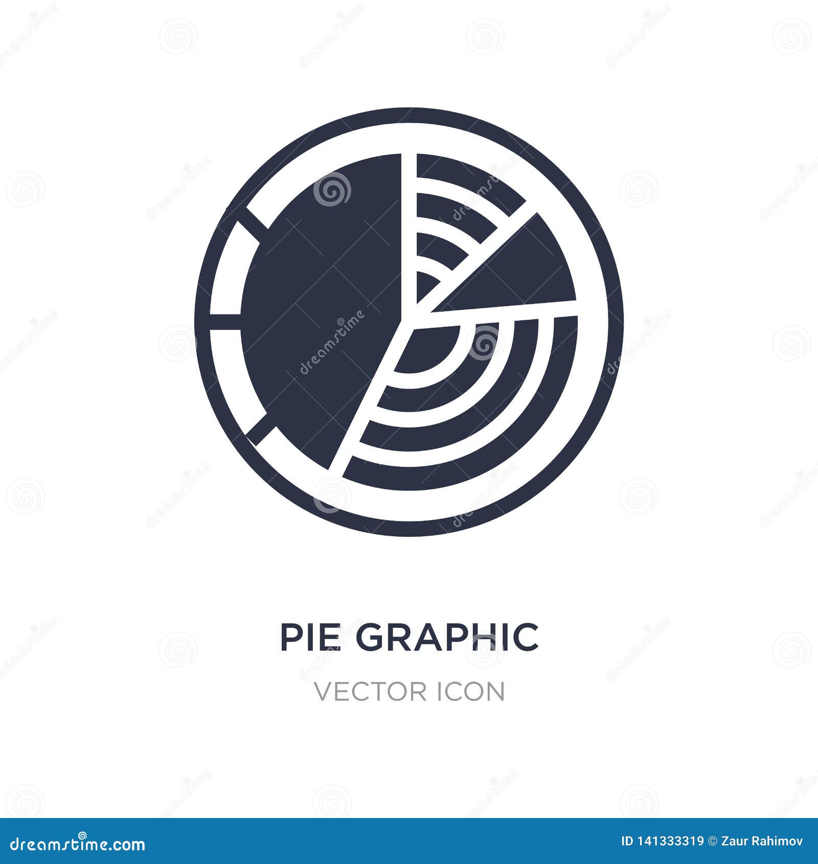 Pie Graphic Comparison Interface Icon on White Background. Simple ...