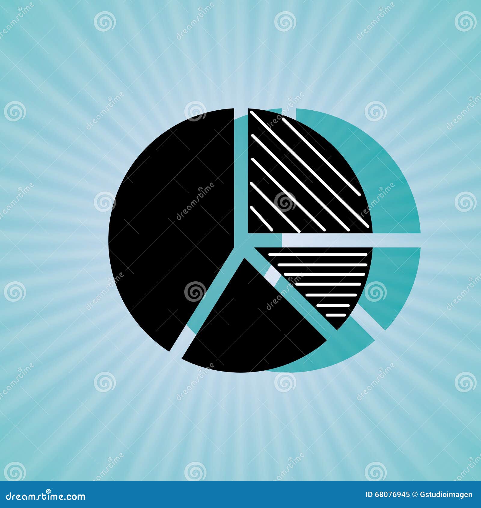 Pie graphic design stock illustration. Illustration of graphic - 68076945