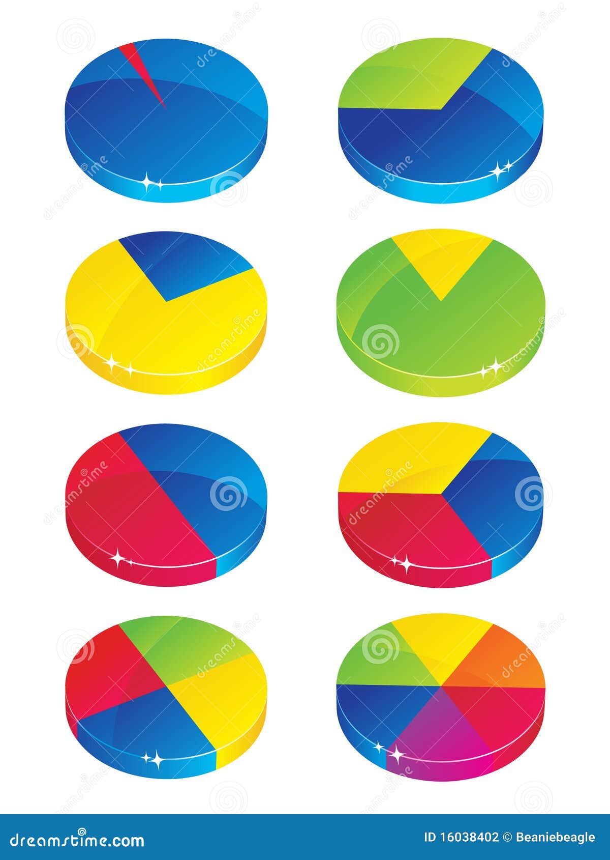 Pie Graphs EPS stock vector. Illustration of color, graphs - 16038402