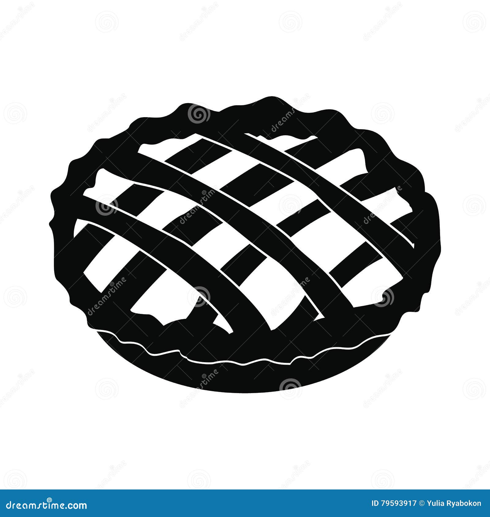 Pie icon black stock vector. Illustration of black, icon - 79593917