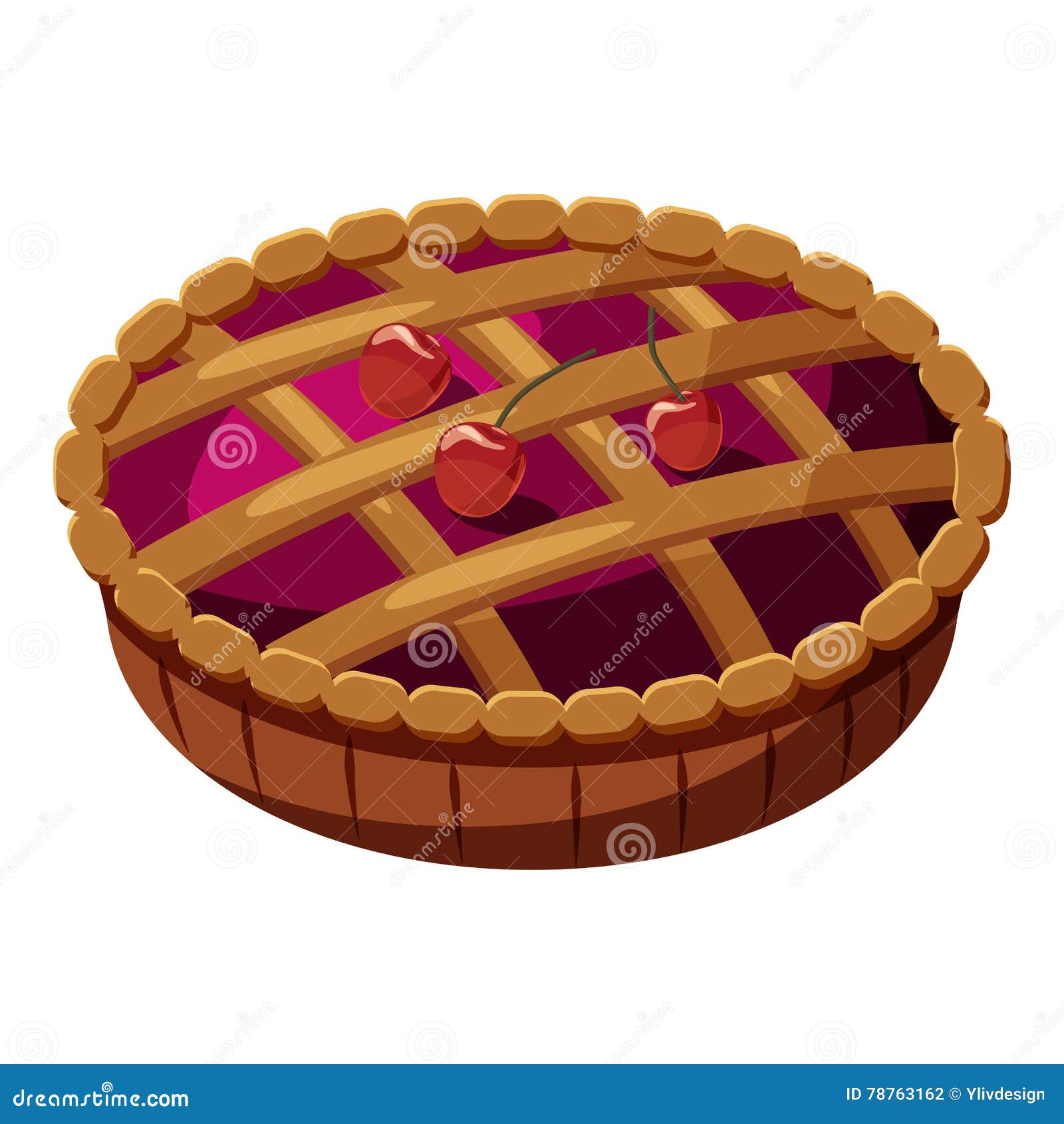 Pie icon, cartoon style stock vector. Illustration of celebrate - 78763162