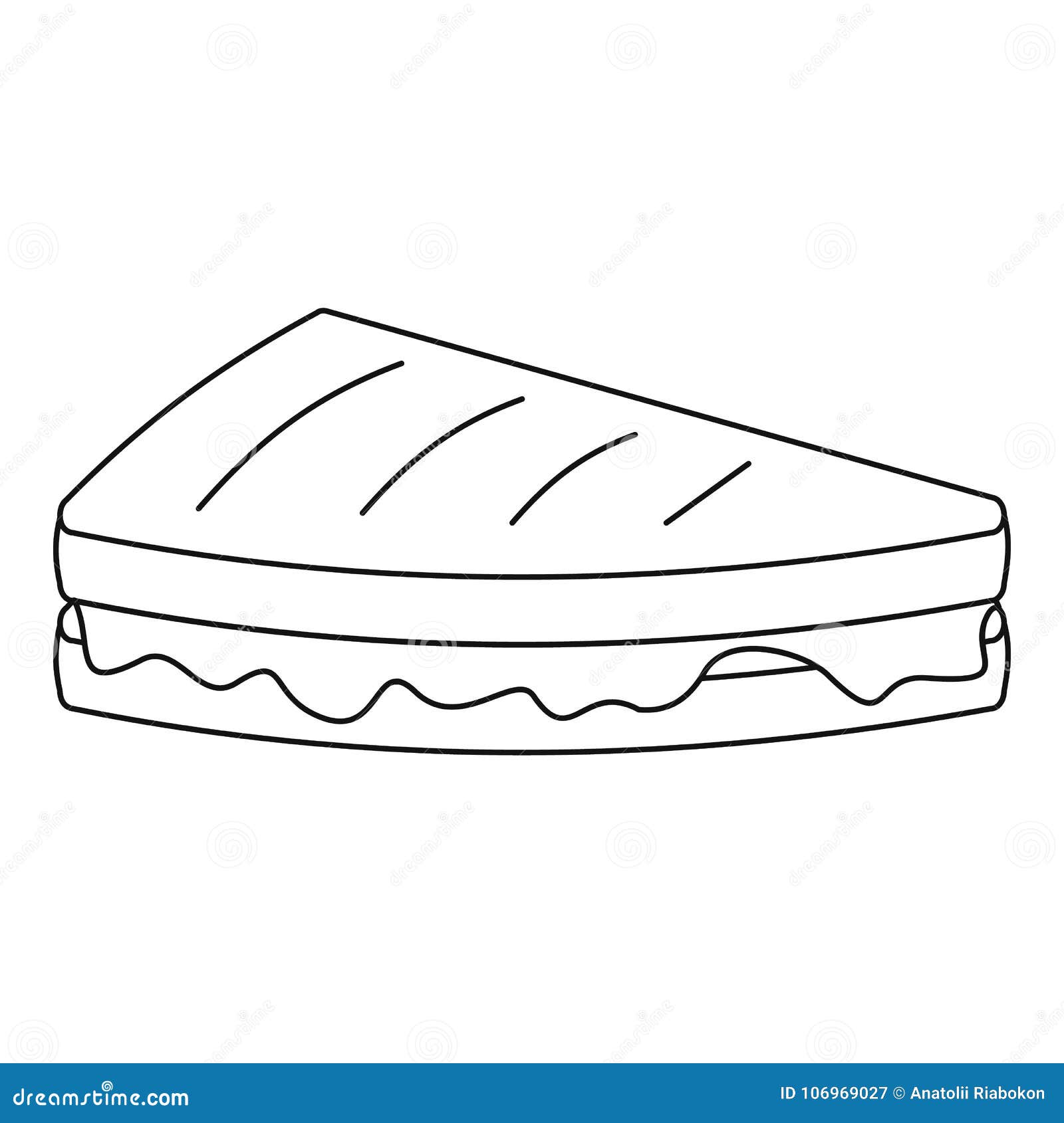 Pie icon, outline style. stock vector. Illustration of line - 106969027