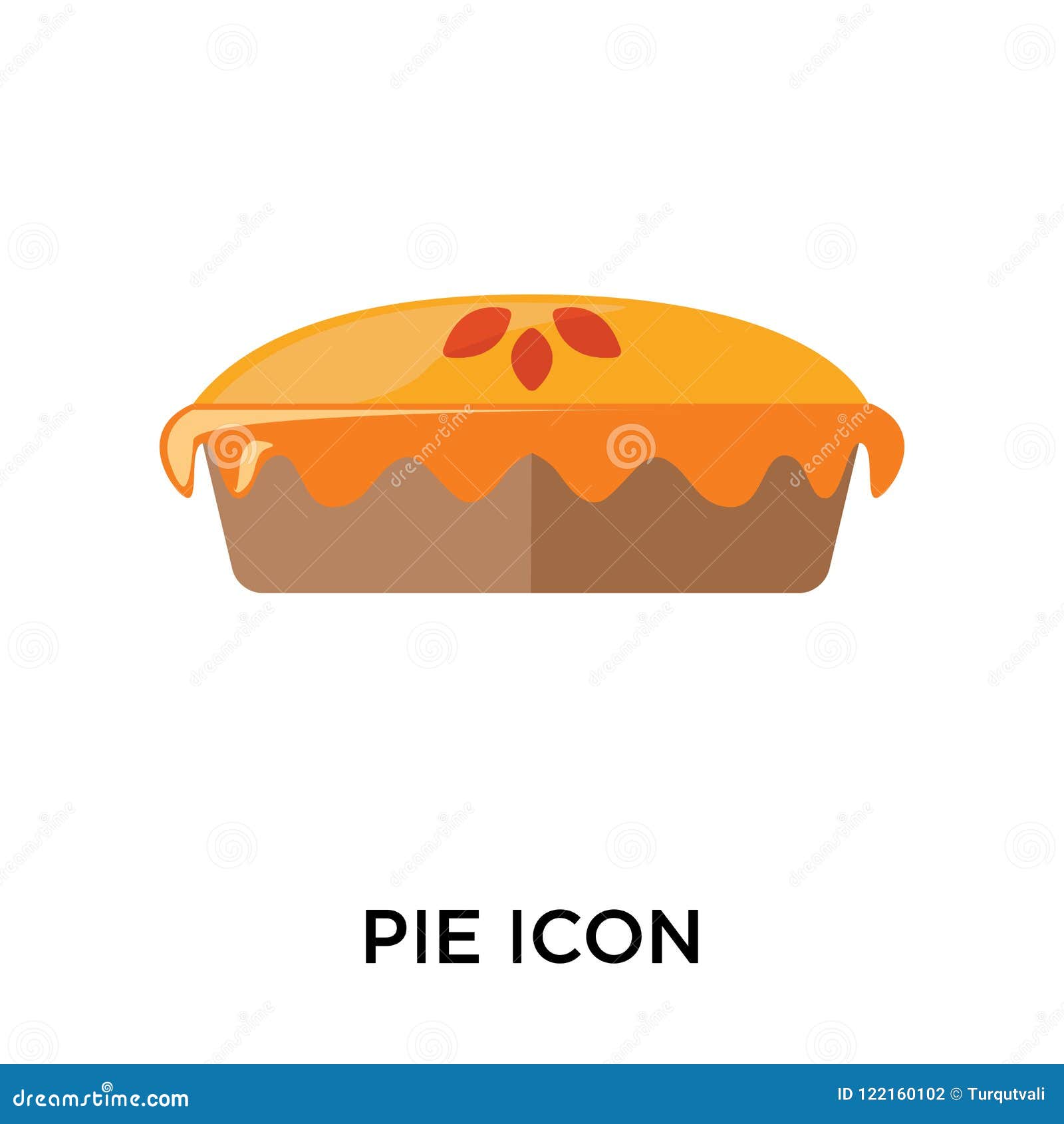 Pie Icon Vector Sign and Symbol Isolated on White Background, Pi Stock ...