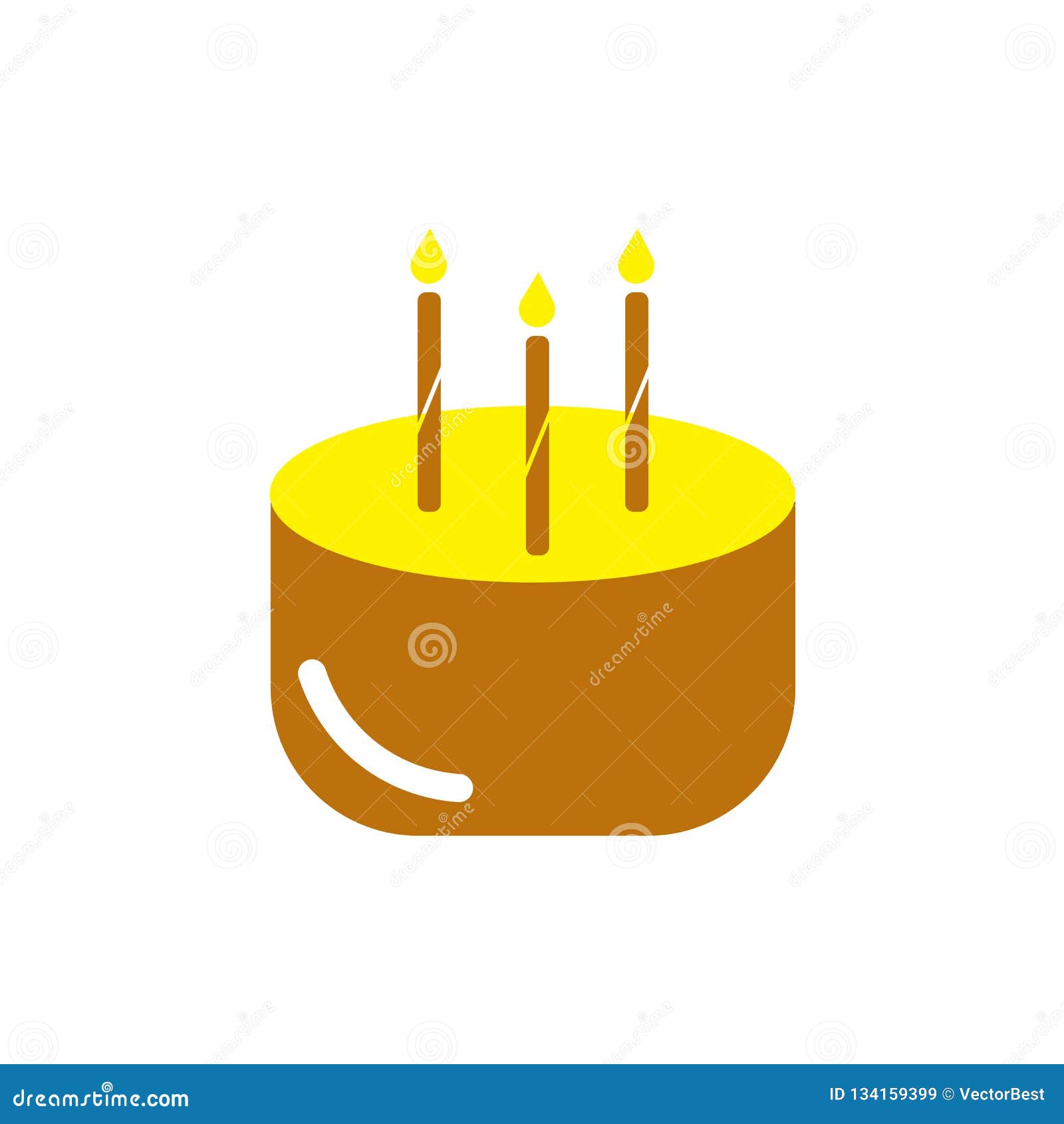 Pie Icon Vector Sign and Symbol Isolated on White Background Stock ...