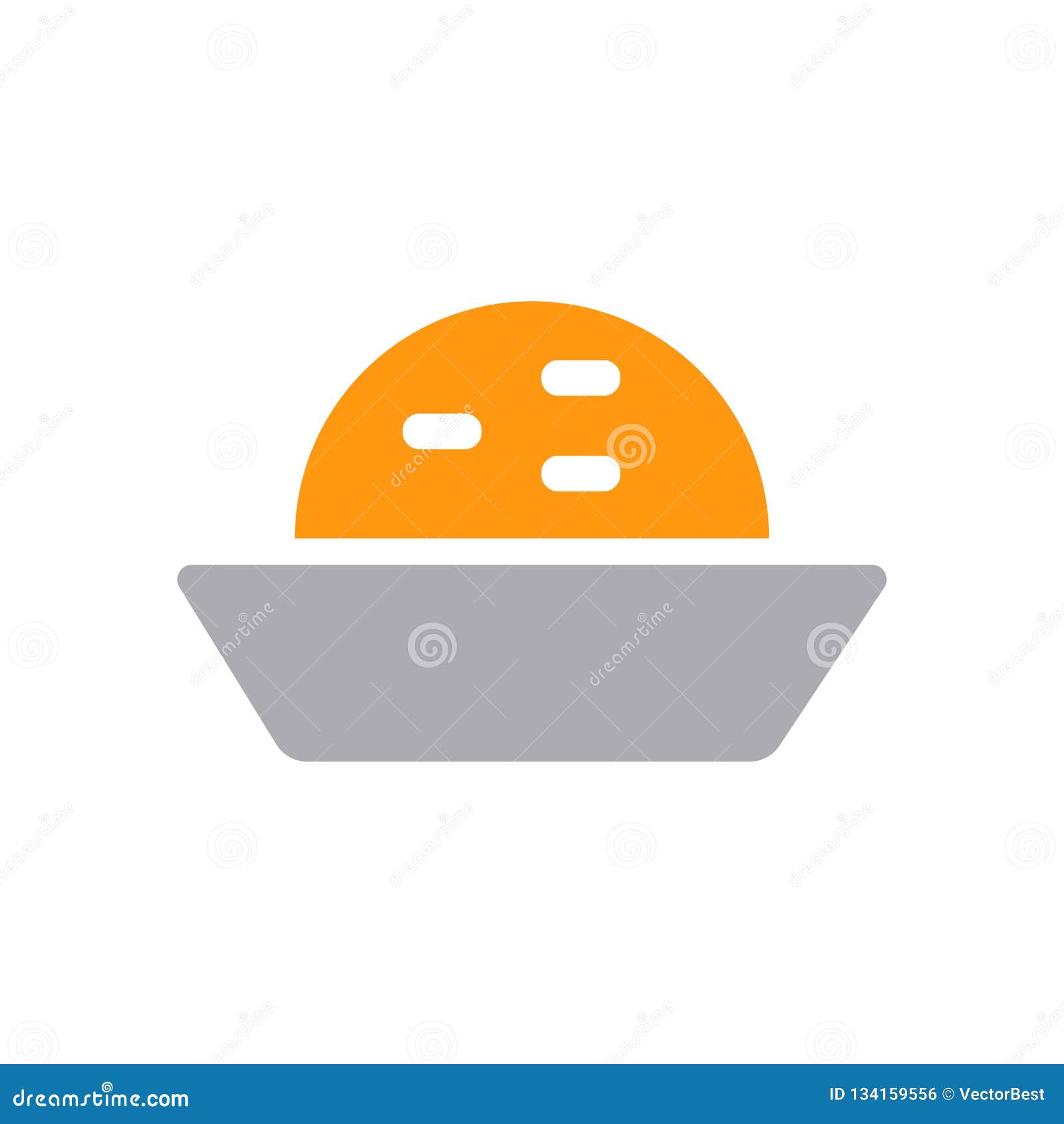 Pie Icon Vector Sign and Symbol Isolated on White Background Stock ...