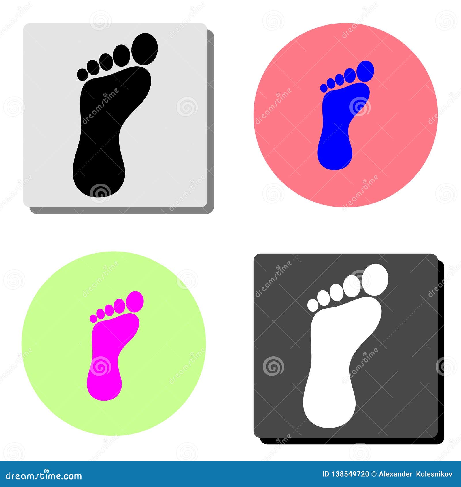 Pie Icono plano del vector ilustración del vector. Ilustración de gente ...