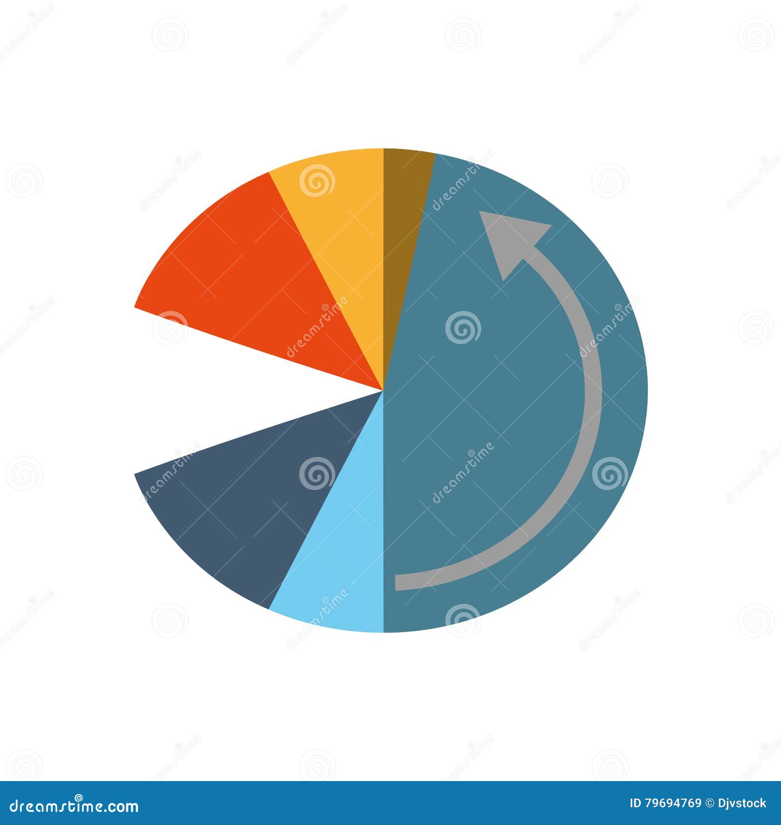 Pie Infographic Statistics Isolated Icon Stock Vector - Illustration of ...
