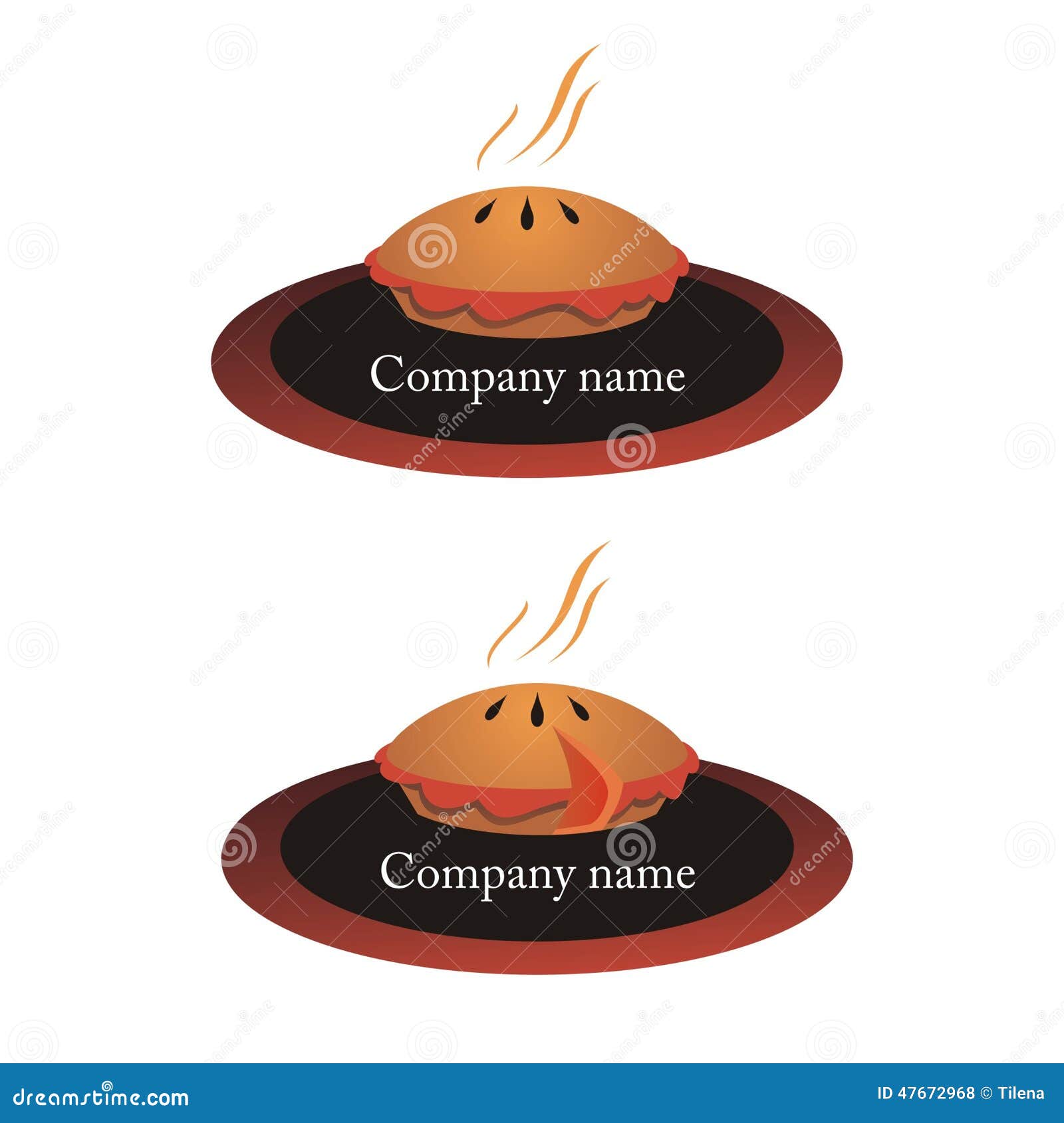 Pie Logo stock vector. Illustration of black, logo, meal - 47672968