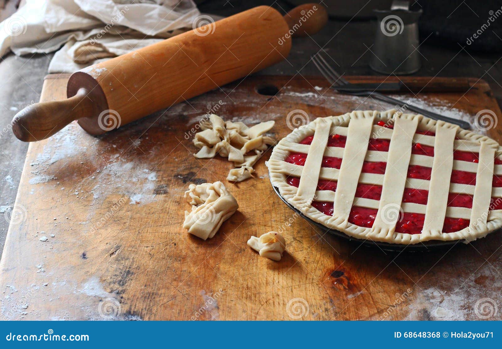Pie mess stock photo. Image of currants, kitchen, baker - 68648368
