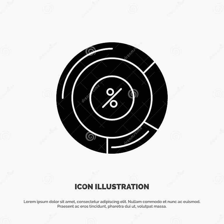 Pie, Percentage, Chart, Share Solid Glyph Icon Vector Stock Vector ...