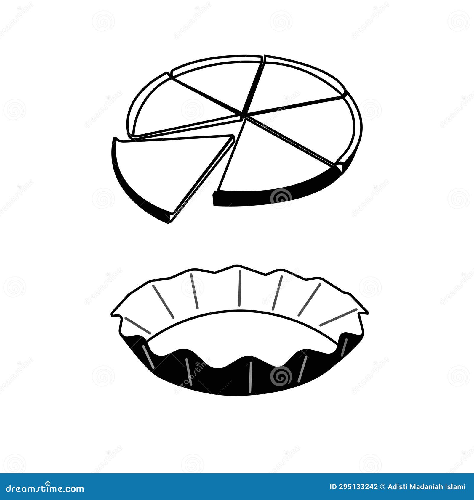 Pie Plates Vector Set - Set of Two Stock Illustration - Illustration of ...