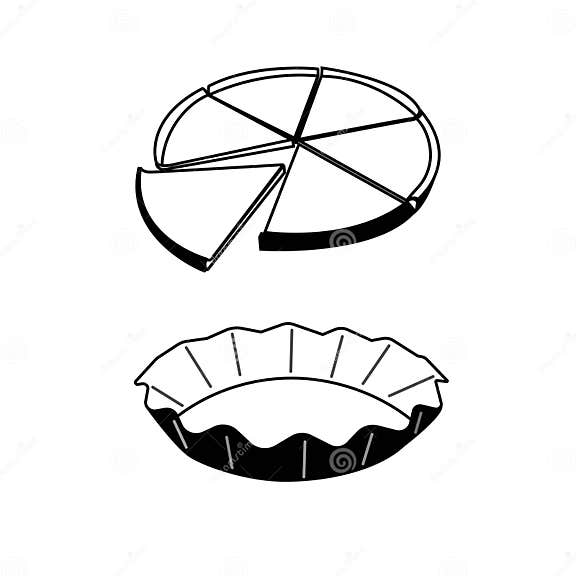 Pie Plates Vector Set - Set of Two Stock Illustration - Illustration of ...