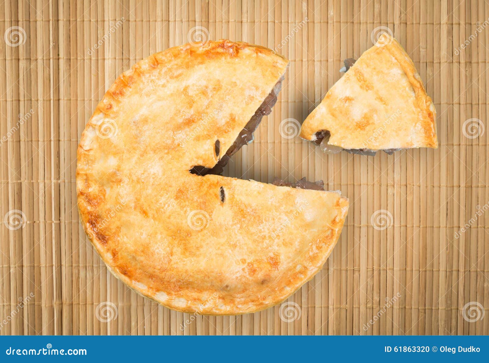 Pie stock photo. Image of portion, high, gourmet, view - 61863320