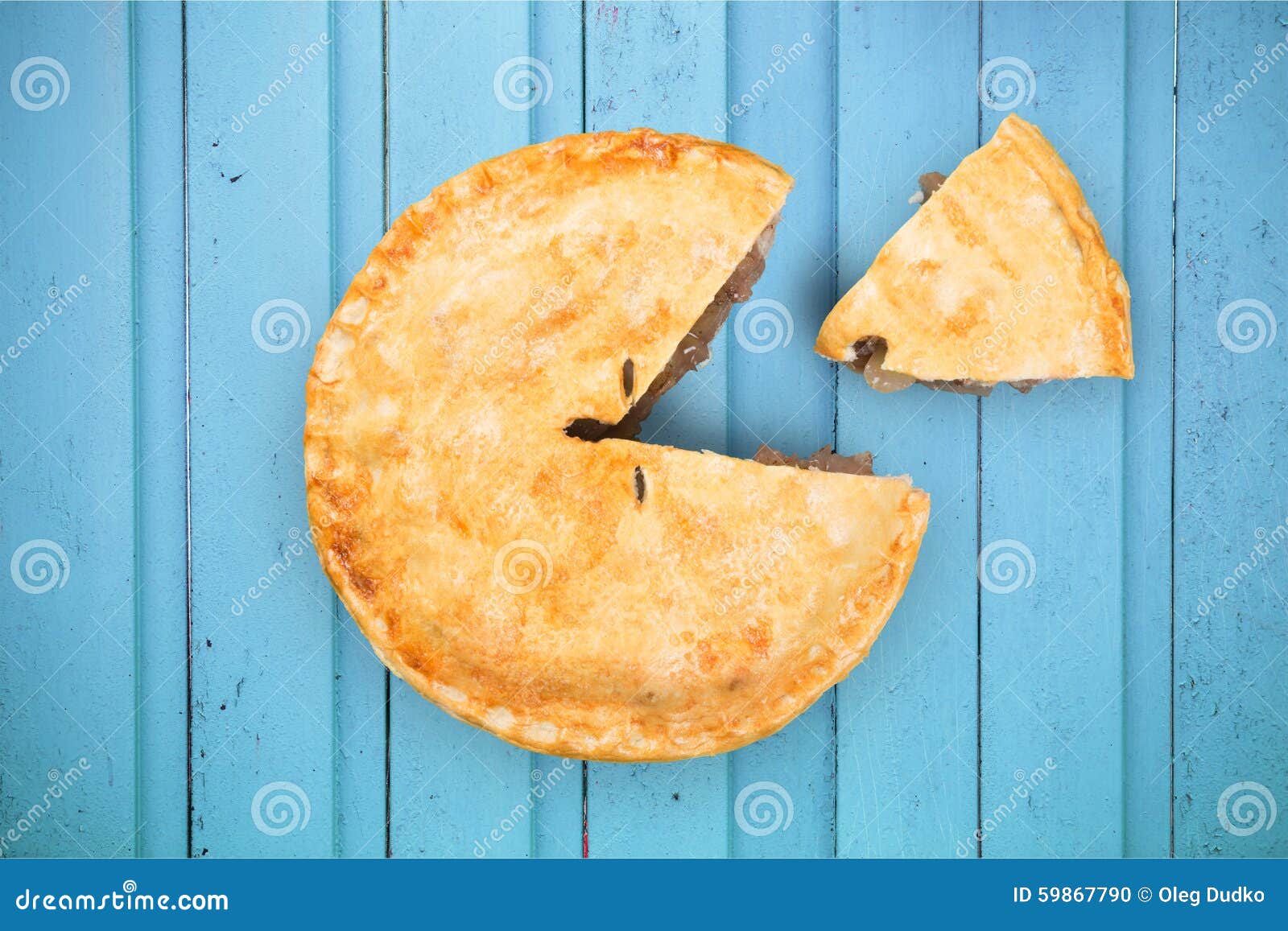 Pie Portions stock photo. Image of pastry, angle, high - 59867790
