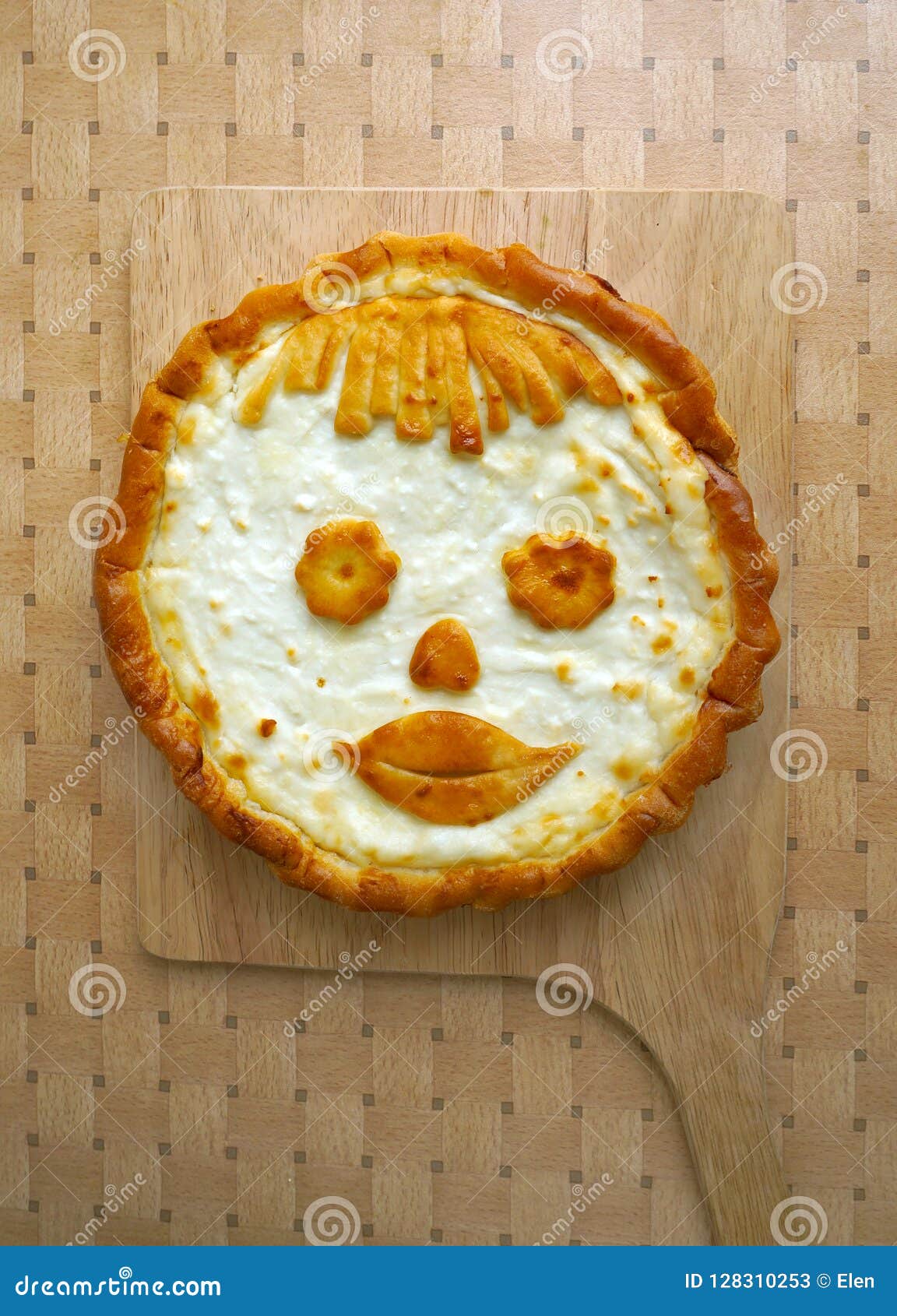 Pie a Russian Cheese Cake with Cottage Cheese Stock Image - Image of ...