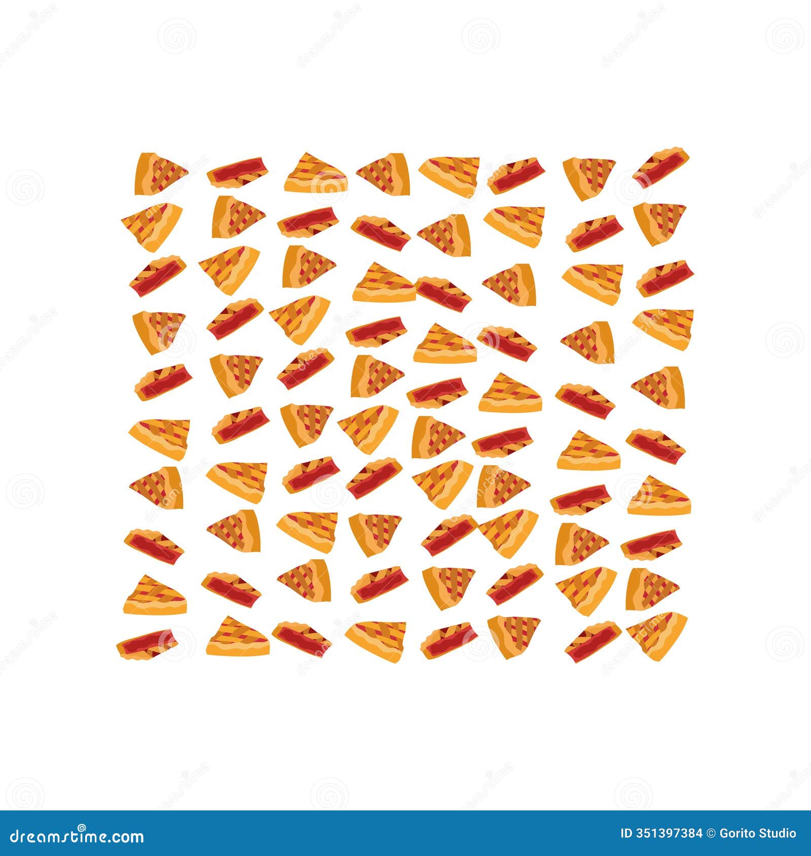 Pie Set Pie Pattern Free Vector Illustration Stock Illustration ...