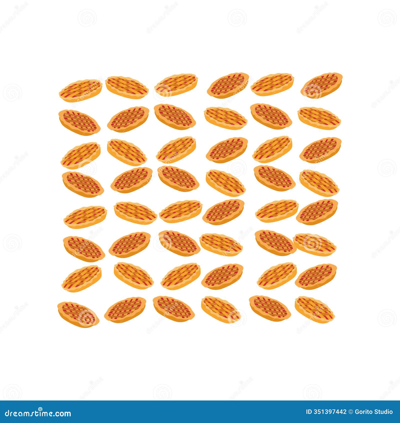 Pie Set Pie Pattern Free Vector Illustration Stock Illustration ...