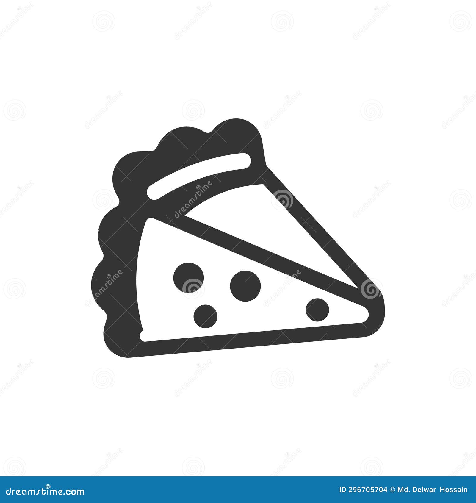 Pie Slice Icon stock vector. Illustration of slice, symbol - 296705704