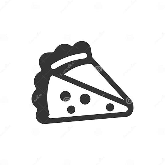 Pie Slice Icon stock vector. Illustration of slice, symbol - 296705704
