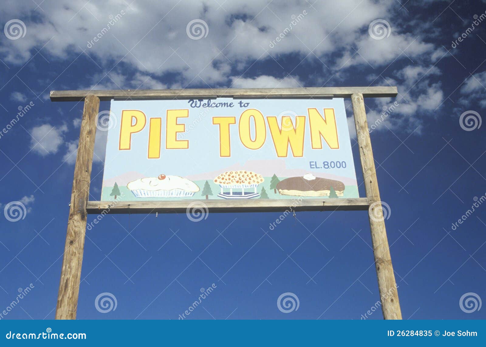 Pie Town sign editorial image. Image of communications - 26284835