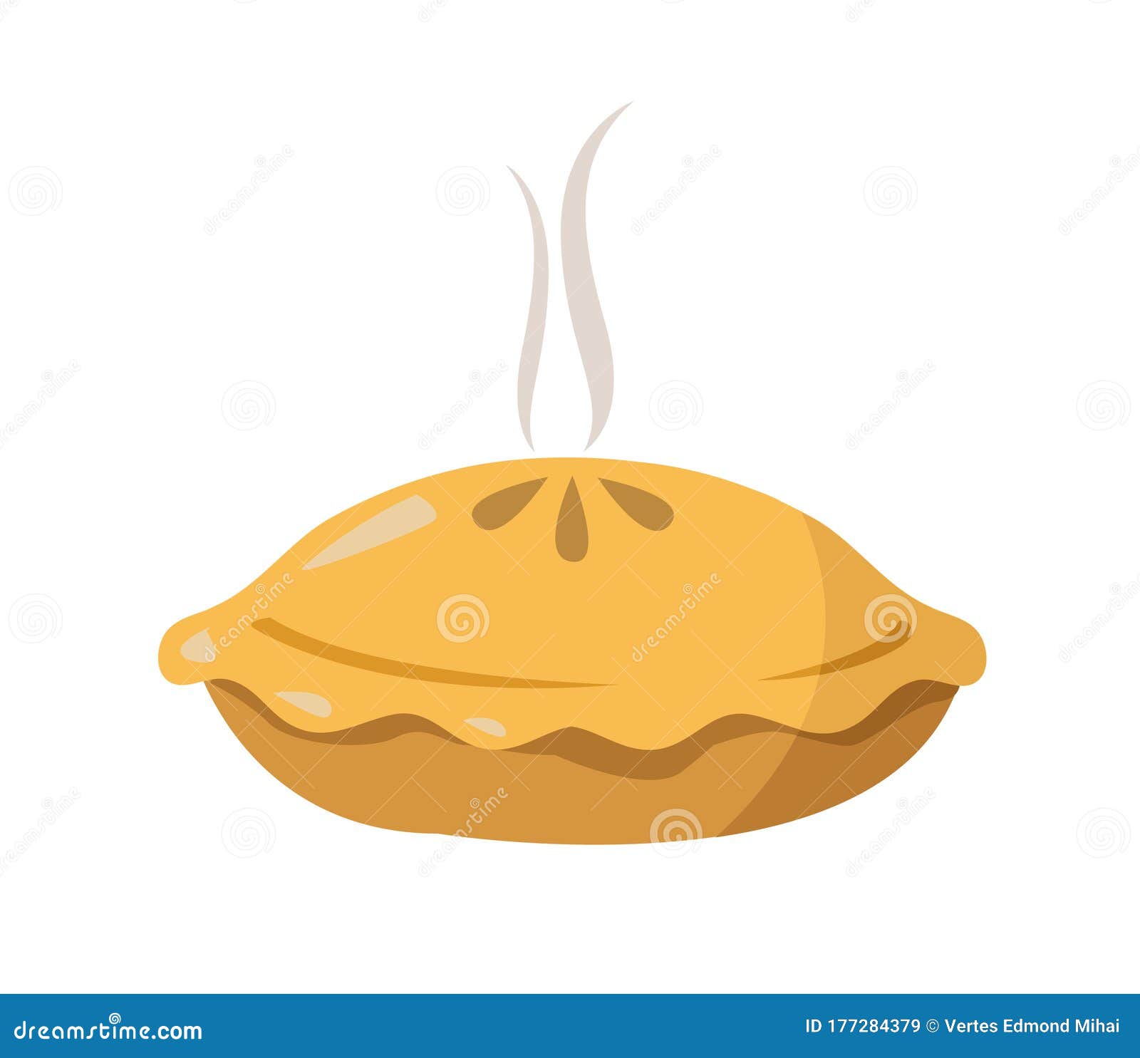 Pie Vector Illustration on White Stock Vector - Illustration of ...