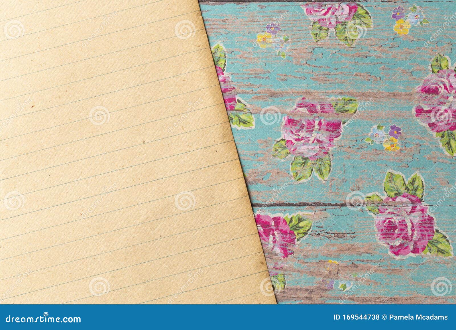 Piece of Antique Paper on a Rustic Wood Background Perfect for Slides ...