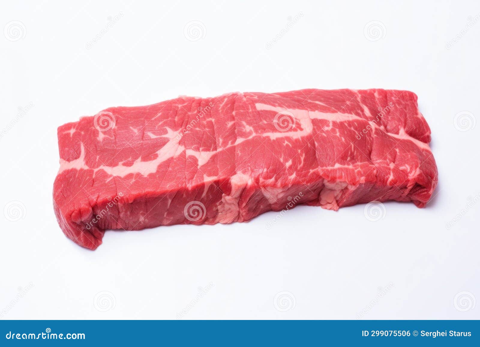 A Piece of Beef on a White Surface, AI Stock Photo - Image of slice ...