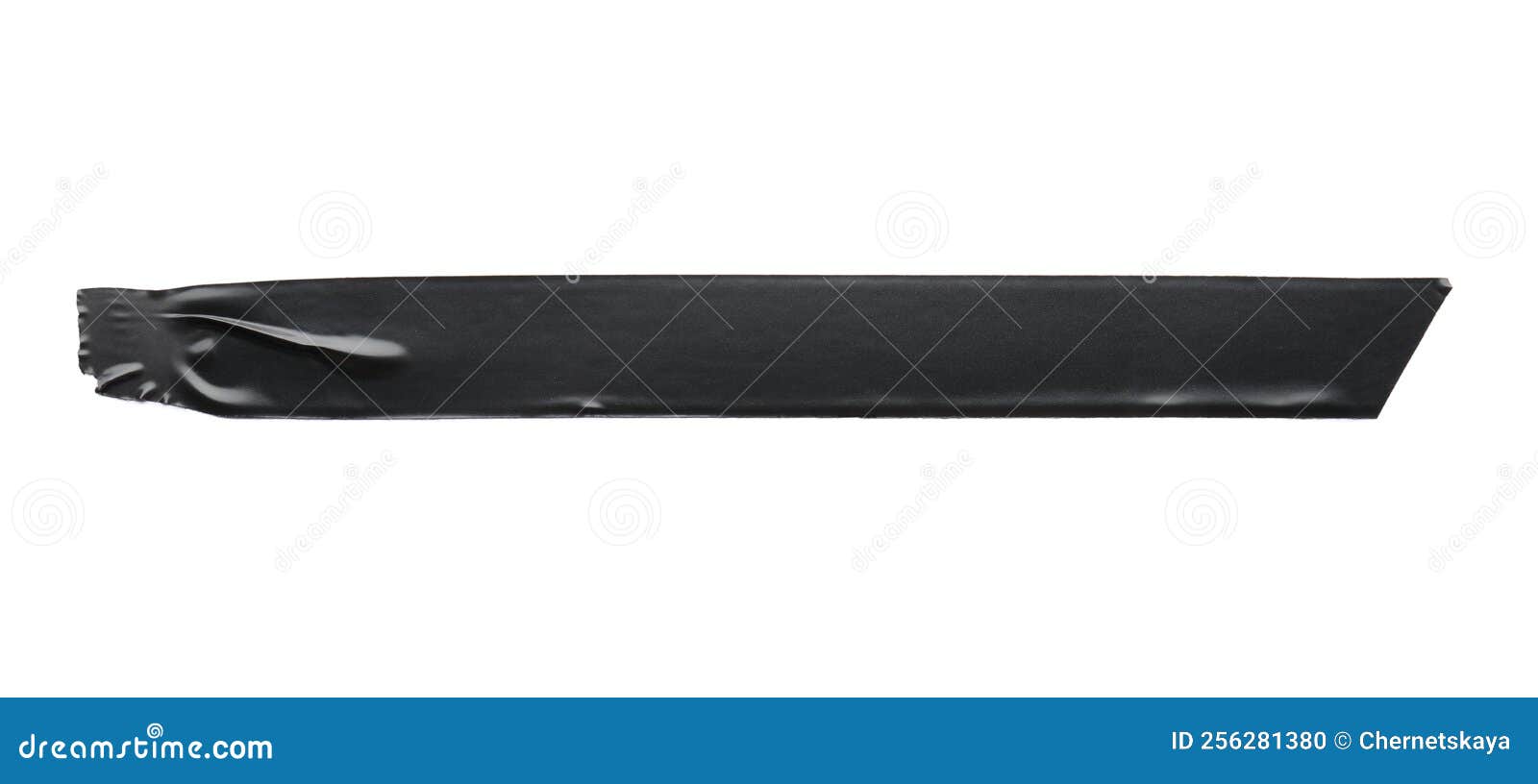 Piece of Black Insulating Tape Isolated on White, Top View Stock Photo ...