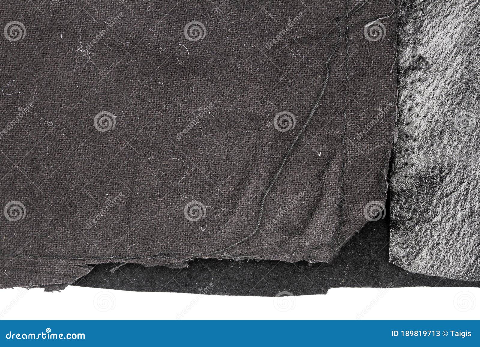 Piece of Black Leather, Back Side Stock Image - Image of piece, genuine ...