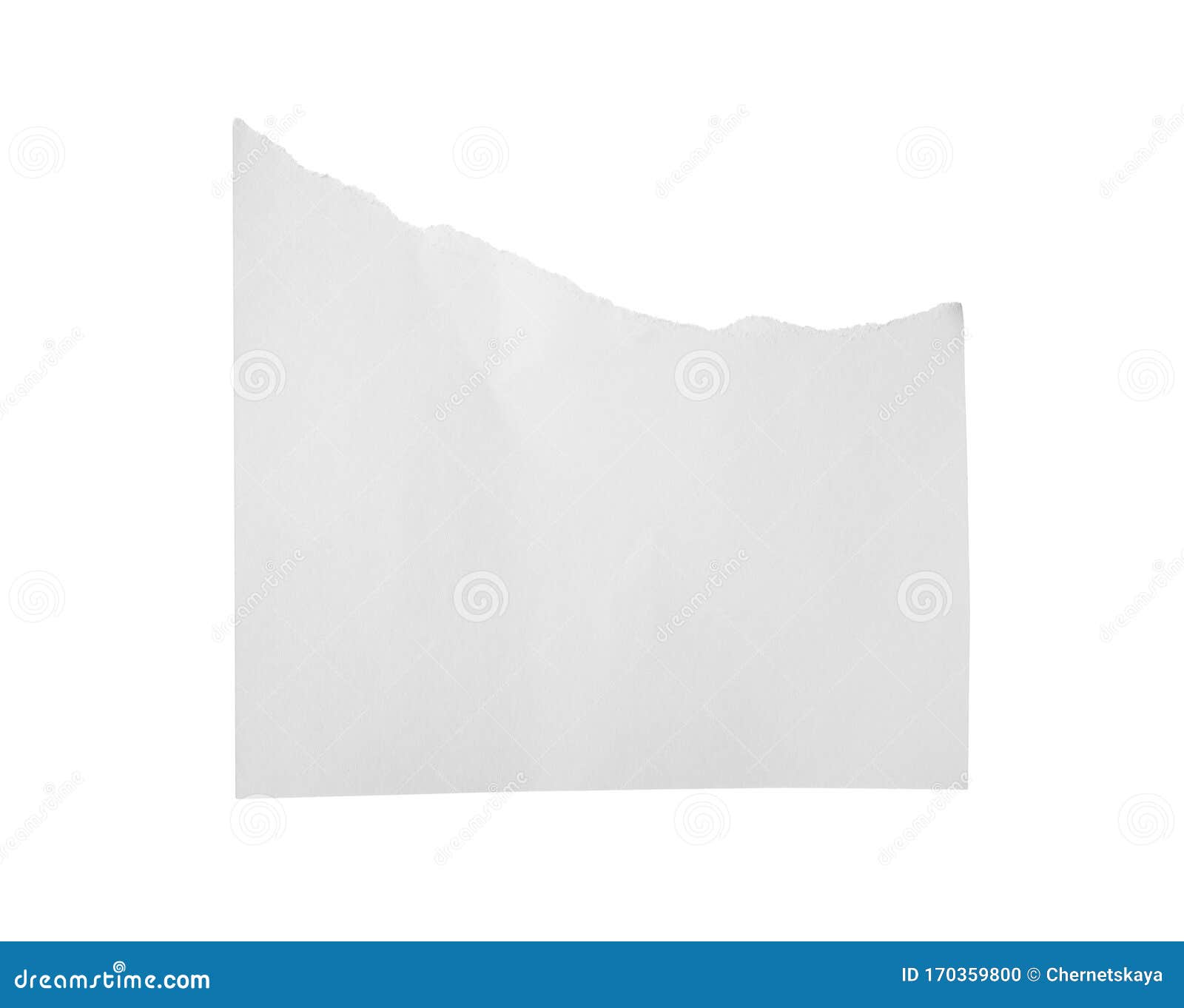 Piece of Blank Notebook Paper Isolated. Space for Design Stock Photo ...