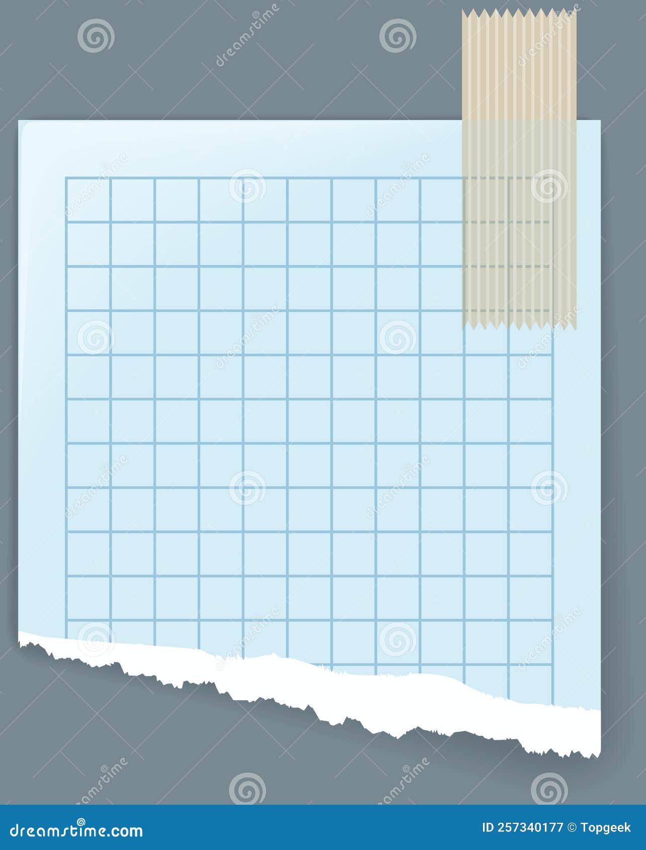 Piece of Blank Paper from Notebook or Notepad Glued with Adhesive Tape ...