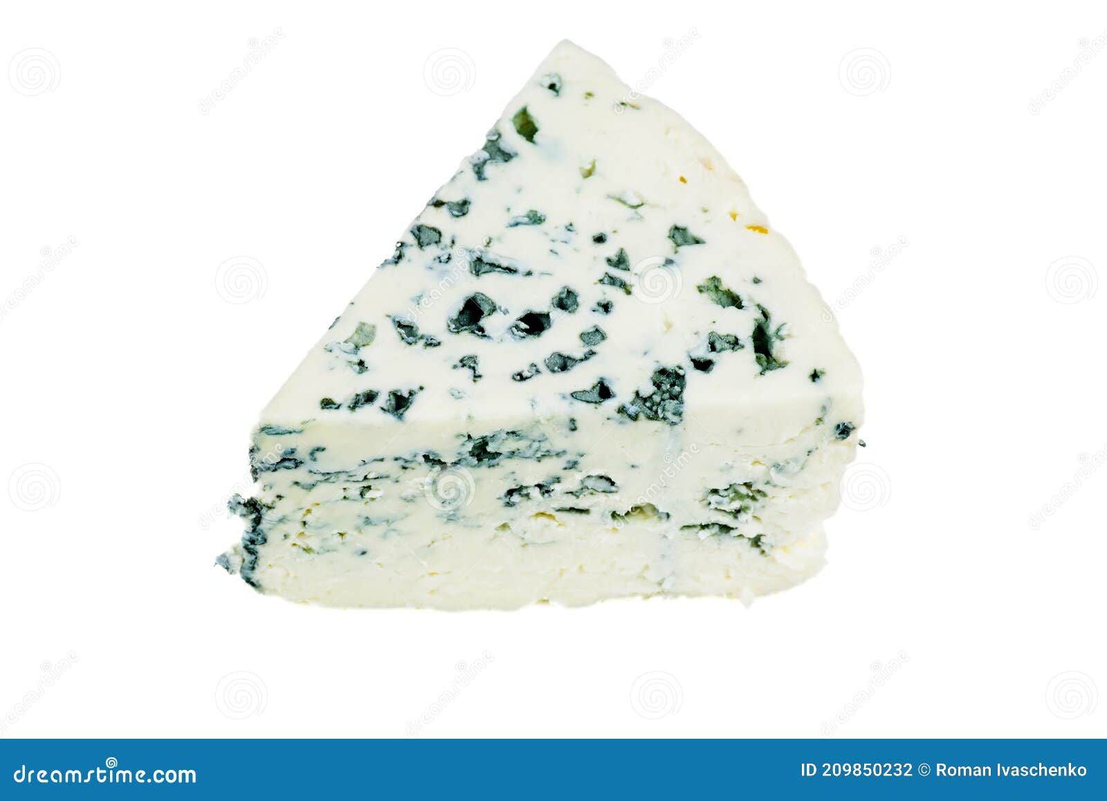 Piece of Blue Cheese Isolated on White Stock Photo - Image of veined ...