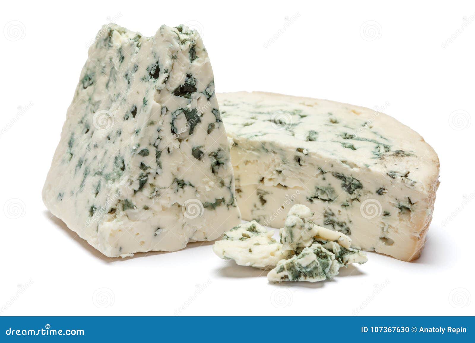 Blue Cheese on a White Background Stock Photo - Image of diet, cheese ...