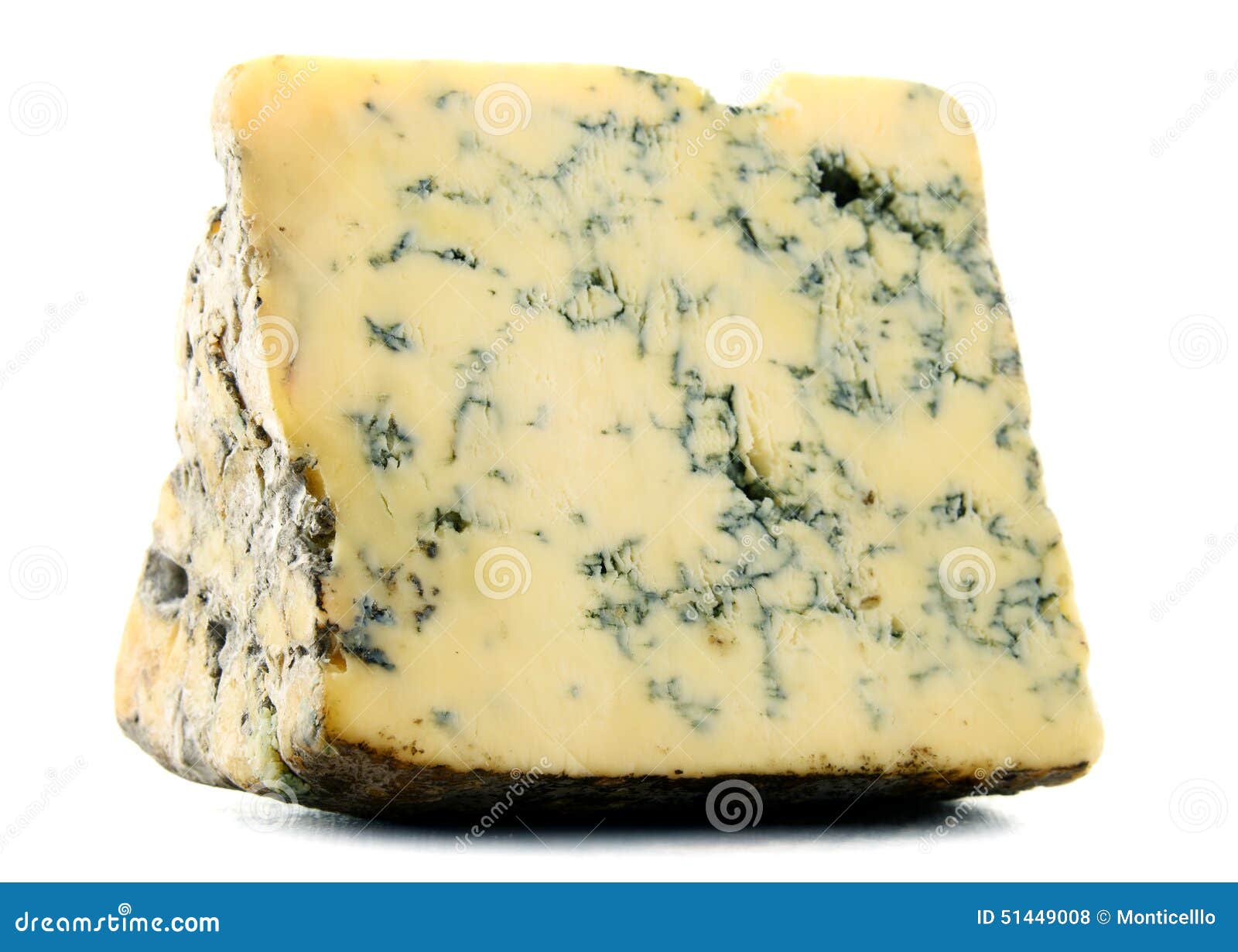 Piece of Blue Cheese on White Stock Photo - Image of grocery, product ...