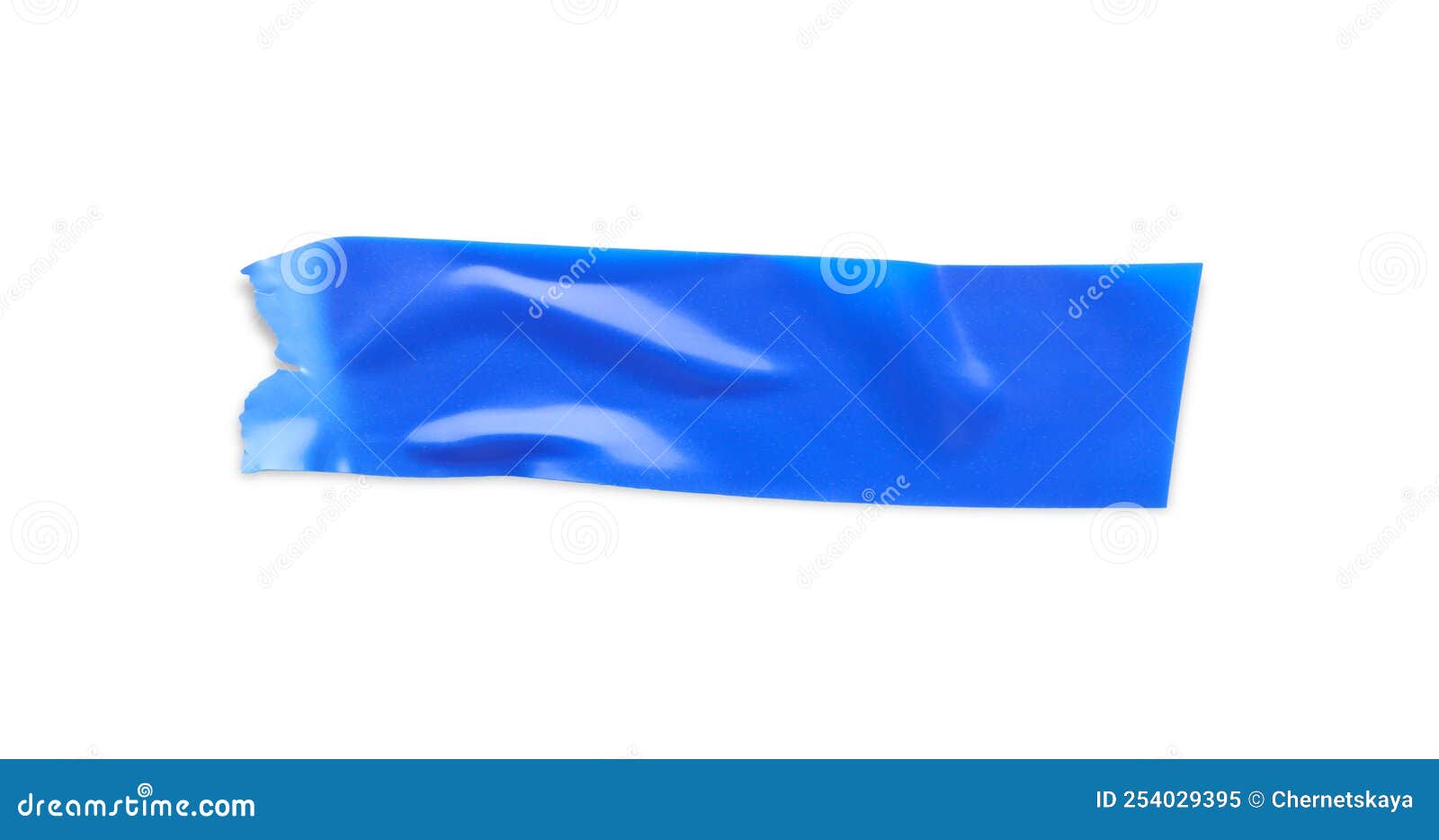 Piece of Blue Insulating Tape Isolated on White, Top View Stock Image ...