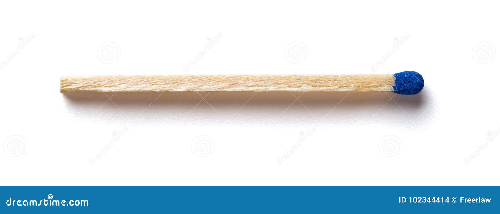 Piece of Blue Match on White Background with Clipping Path Stock Photo ...
