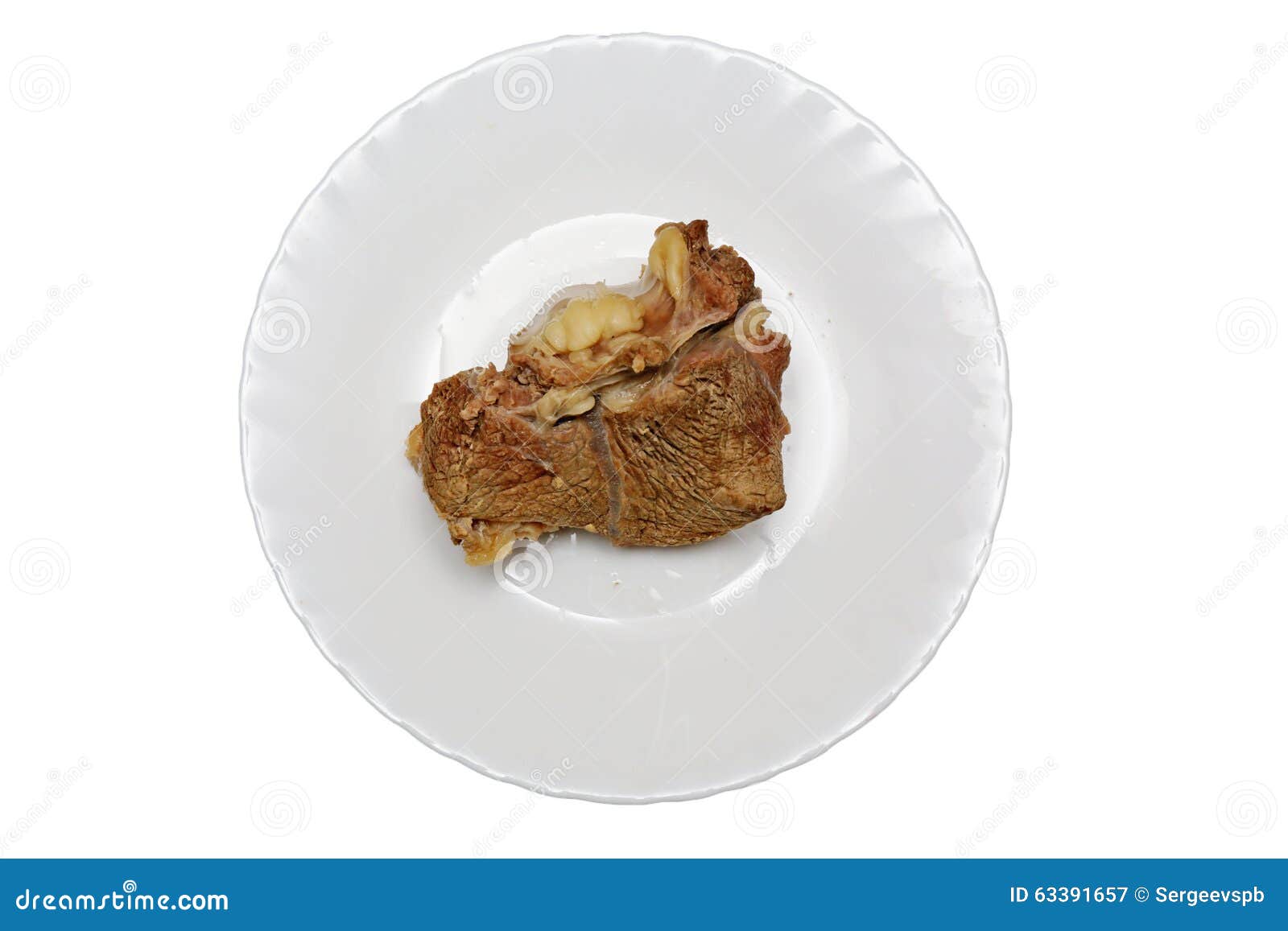 A piece of boiled beef stock image. Image of animal, kitchen - 63391657