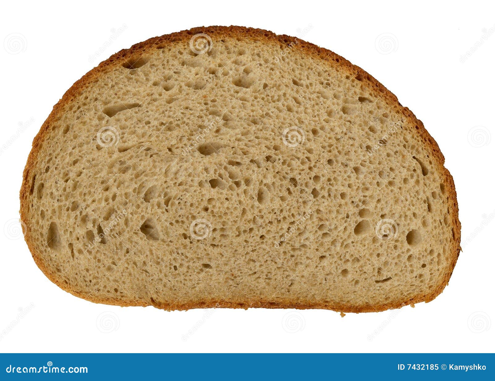 Piece of Bread Isolated on White Stock Image - Image of crisp, bakery ...