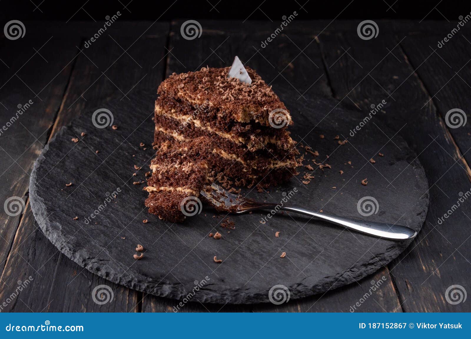 A Piece of Broken Cake. a Slice of Bitten Cake Stock Image - Image of ...