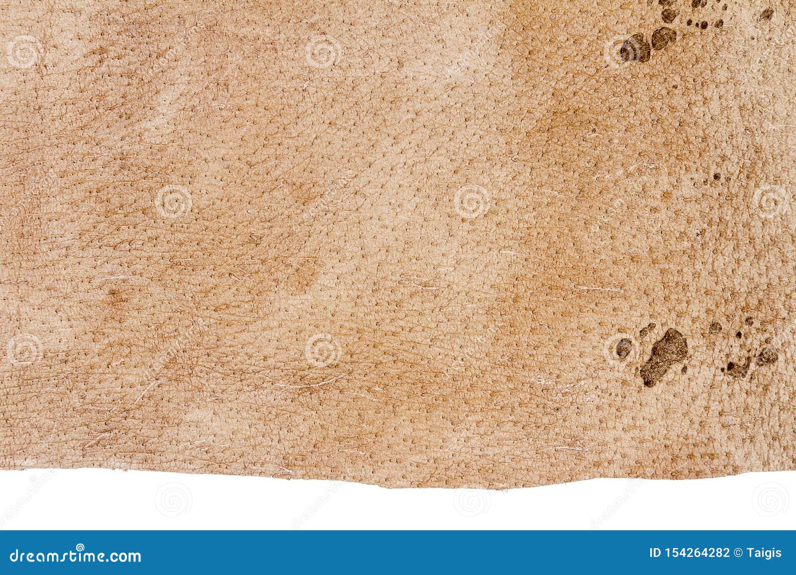 Piece of Brown Leather, Back Side Stock Photo - Image of clothing ...