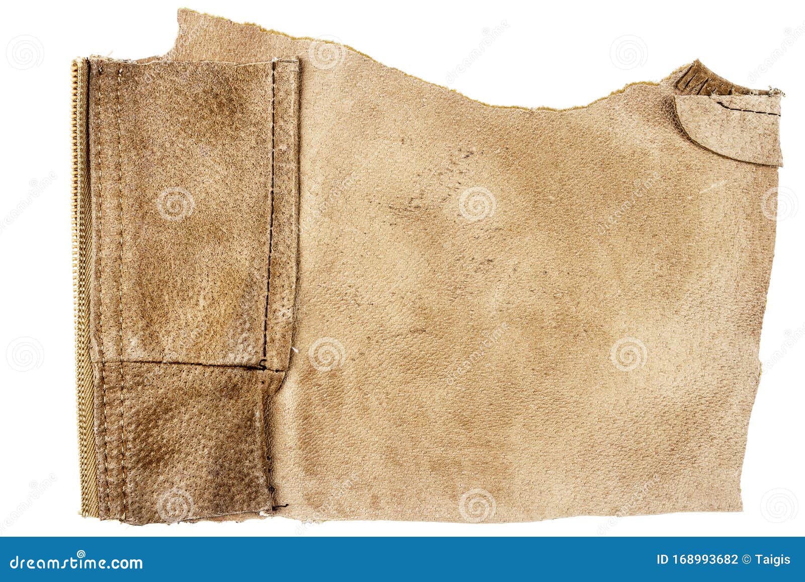 Piece of Brown Leather, Back Side Stock Photo - Image of handicraft ...